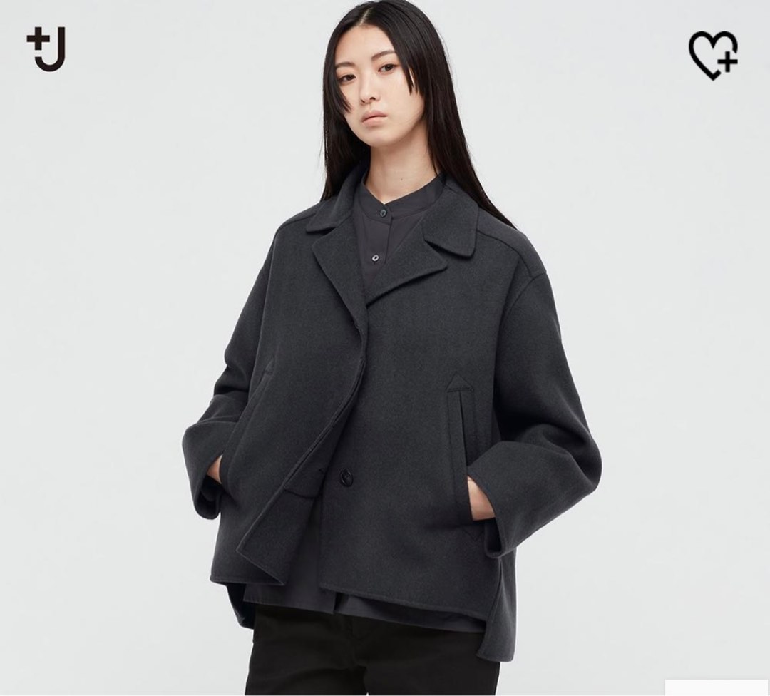 [全新未剪牌] +J & Uniqlo crossover double face 外套, 女裝, 外套及戶外衣服 - Carousell