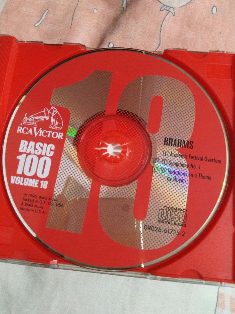 美版 RCA Victor Basic 100 vol.18 Brahhms:Symphony no.1 CD 舊版 JVC 長城碼 1990 ...