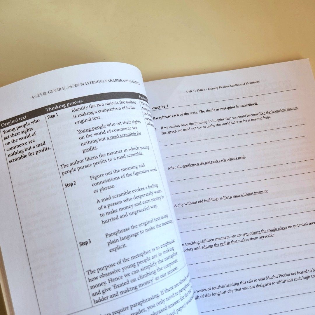 A LEVEL GP GENERAL PAPER 2 Mastering Paraphrasing Skills Practice ...