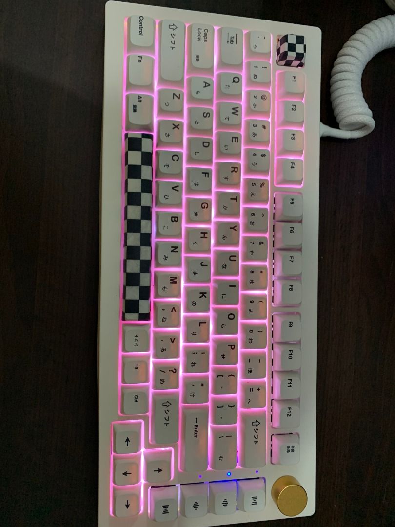 Akko 5075s Vintage White Modded | Jelly Pink Switches, Computers & Tech ...
