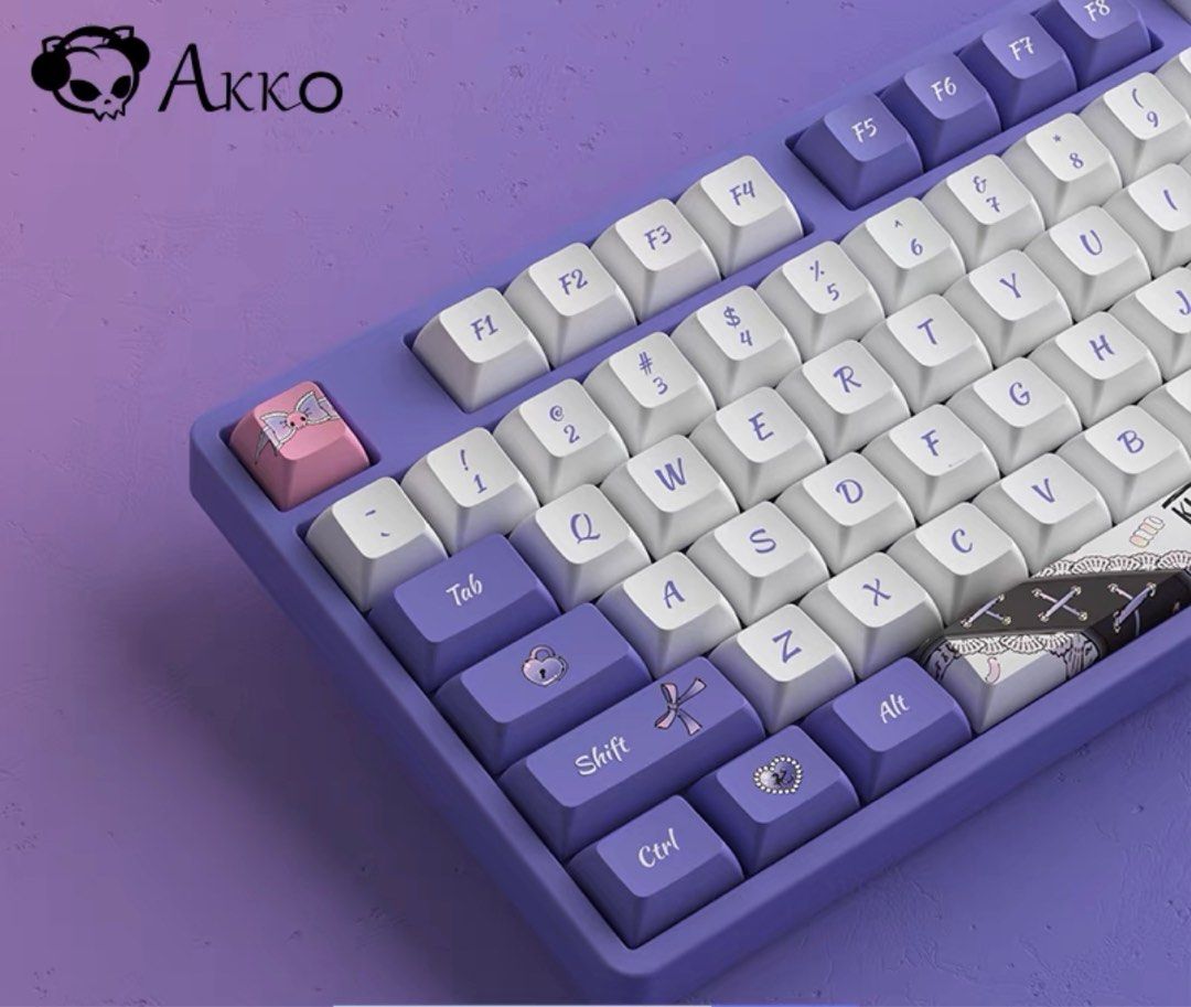 AKKO KUROMI SANRIO LIGHT UP KEYBOARD PURPLE PC / LAPTOP WIRED USB ...