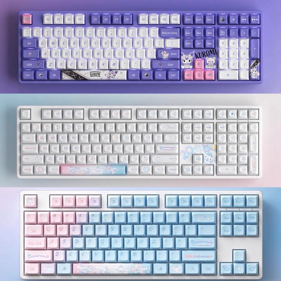 AKKO KUROMI SANRIO LIGHT UP KEYBOARD PURPLE PC / LAPTOP WIRED USB ...