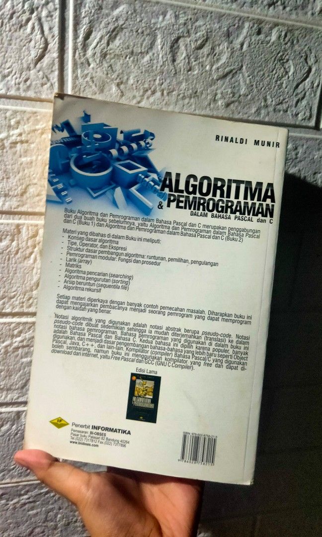 Algoritma & pemrograman dalam bahasa pascal dan c, Buku & Alat Tulis ...