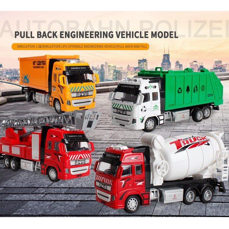 Alloy Model trucks 20cm Children Toy Kid car Educational Games Trucks 1:38 scale Pull Back ...
