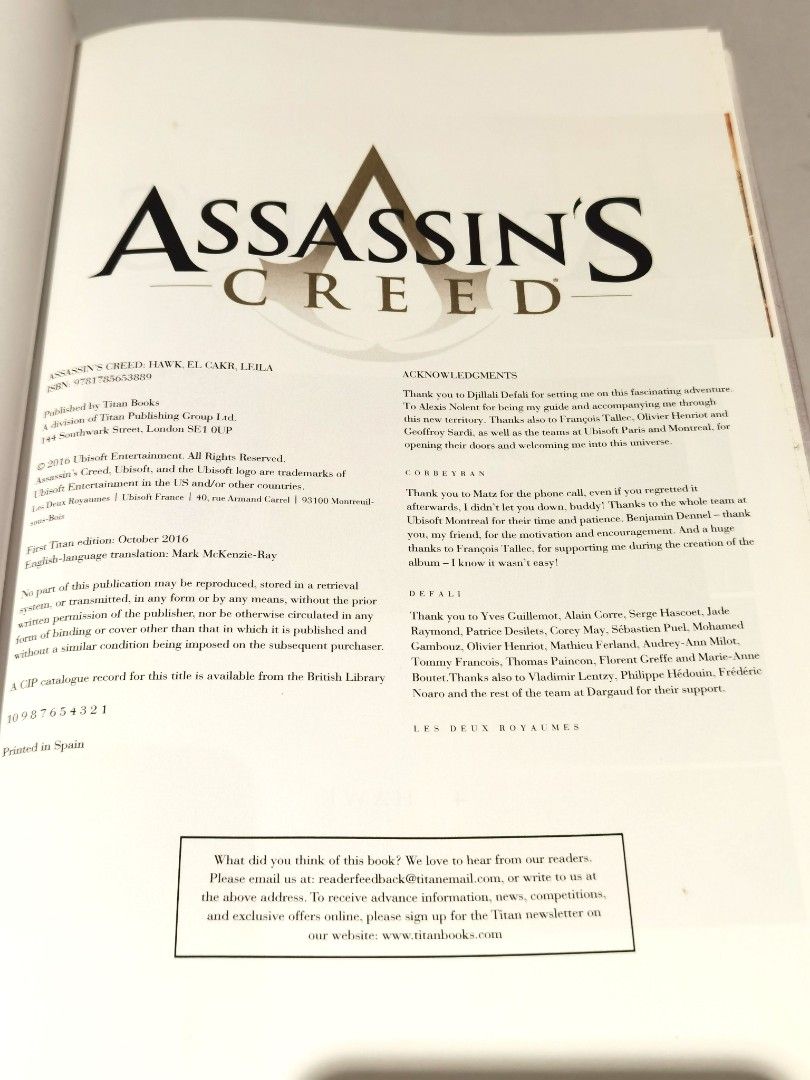 Assassin's Creed The Hawk Trilogy Graphic Novel Comics Book, Hobbies ...
