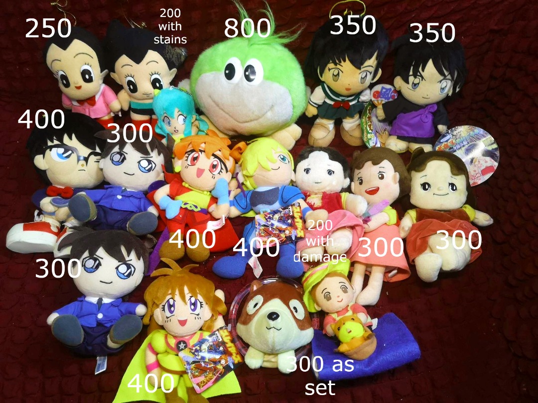 Assorted Anime 90s plush, Hobbies & Toys, Toys & Games on Carousell