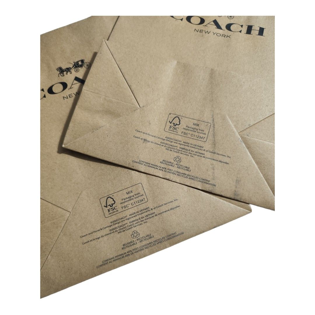 Authentic Coach Paper bag, Luxury, Bags & Wallets on Carousell