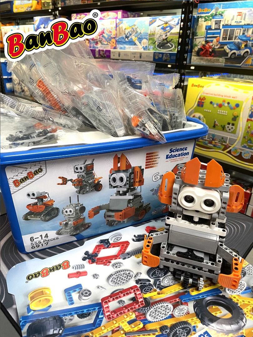 BanBao Building Blocks 6 In 1 Robot Ultrasonic Control Obstacle ...