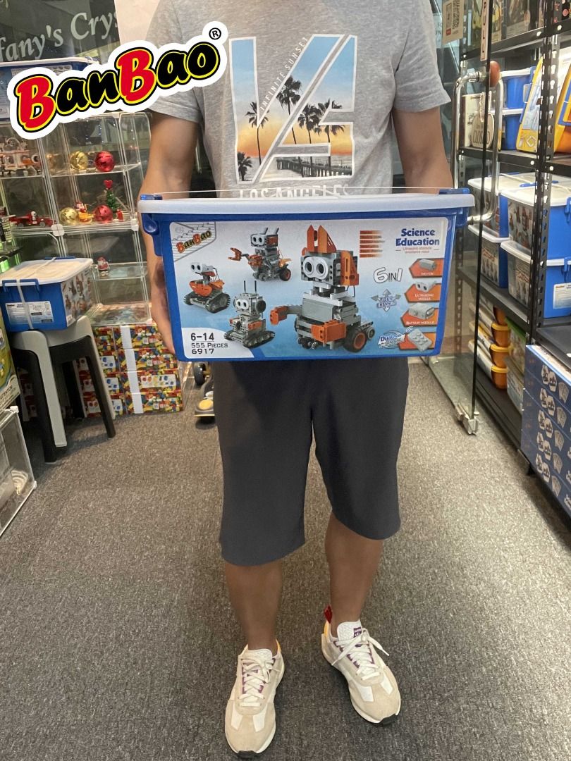 BanBao Building Blocks 6 In 1 Robot Ultrasonic Control Obstacle ...