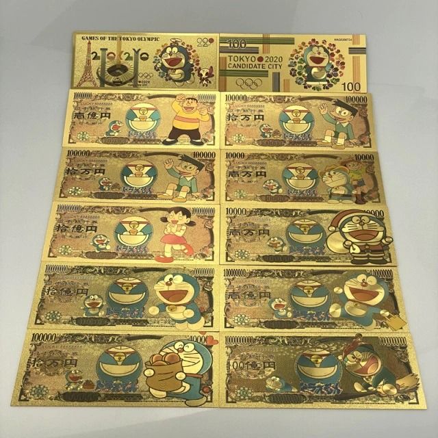 Beautiful Tokyo 2020 Olympics Doraemon 12 Pcs Gold Cards, Hobbies ...