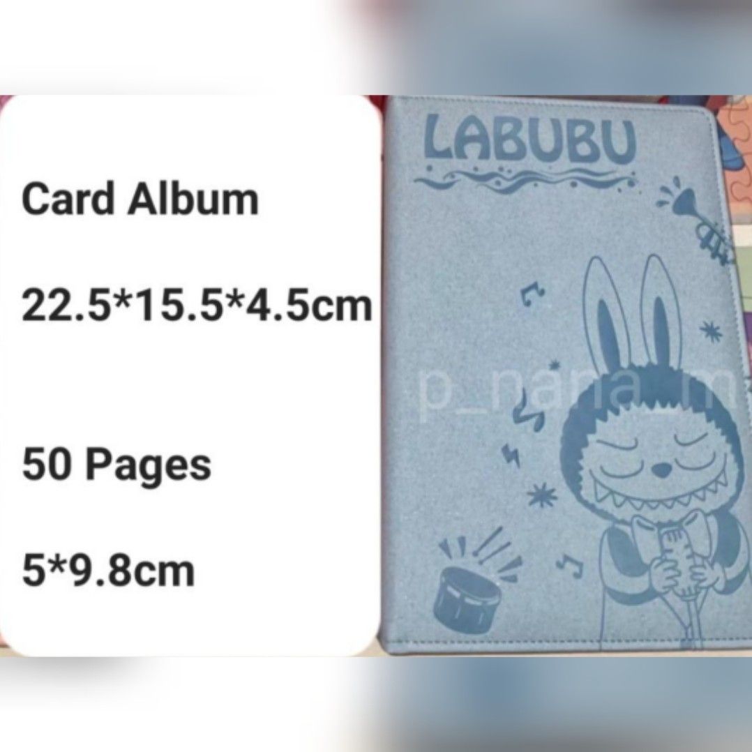 Blue Labubu Cover Design Collectors Card Album for POPMART and Other ...