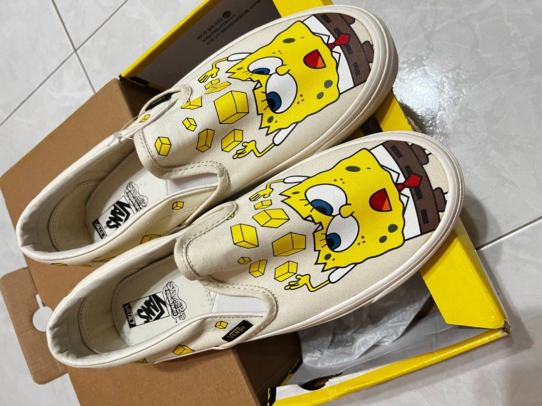 BRAND NEW Vans SpongeBob SquarePants slip on sneakers, Men's Fashion ...
