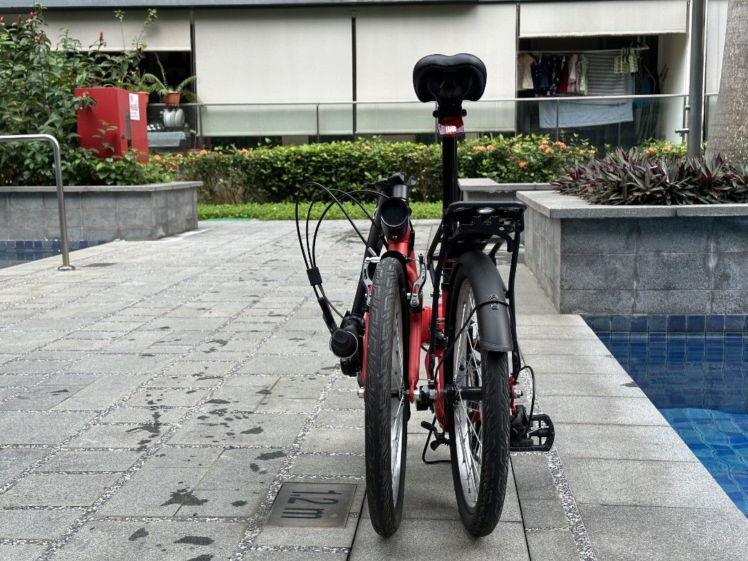 Btwin Folding bike Tilt 120 - Red (1 month old), Sports Equipment ...