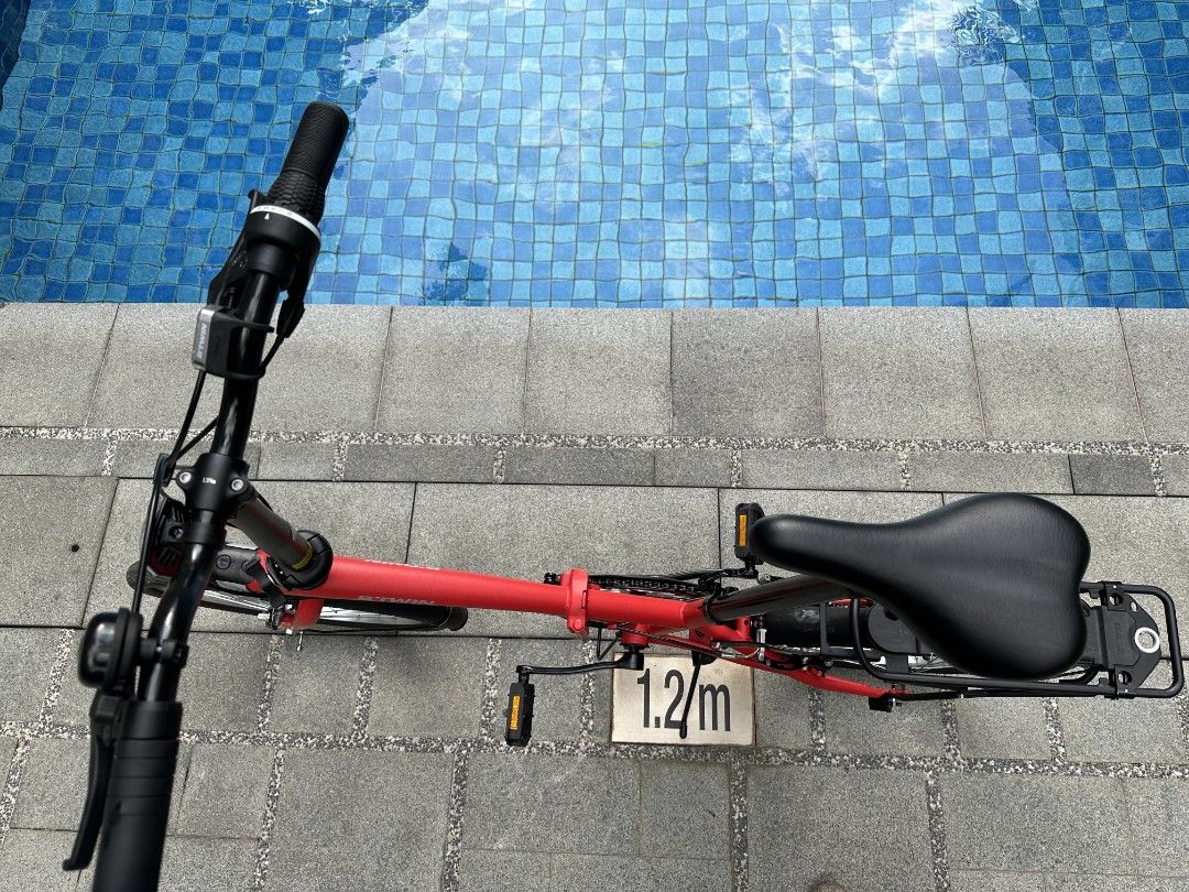 Btwin Folding bike Tilt 120 - Red (1 month old), Sports Equipment ...