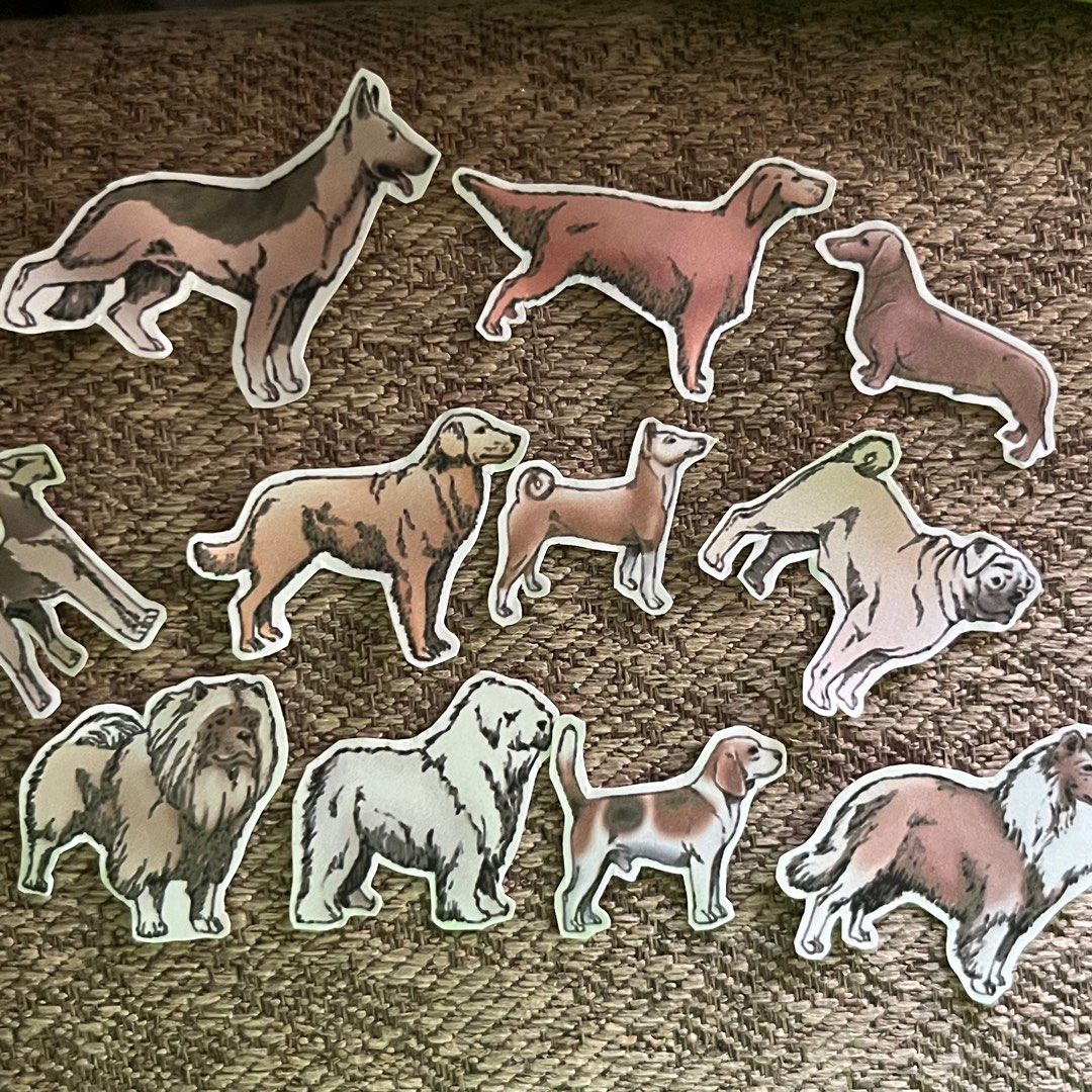 Canine/Dog Breeds Sticker Pack, Hobbies & Toys, Stationary & Craft, Art ...