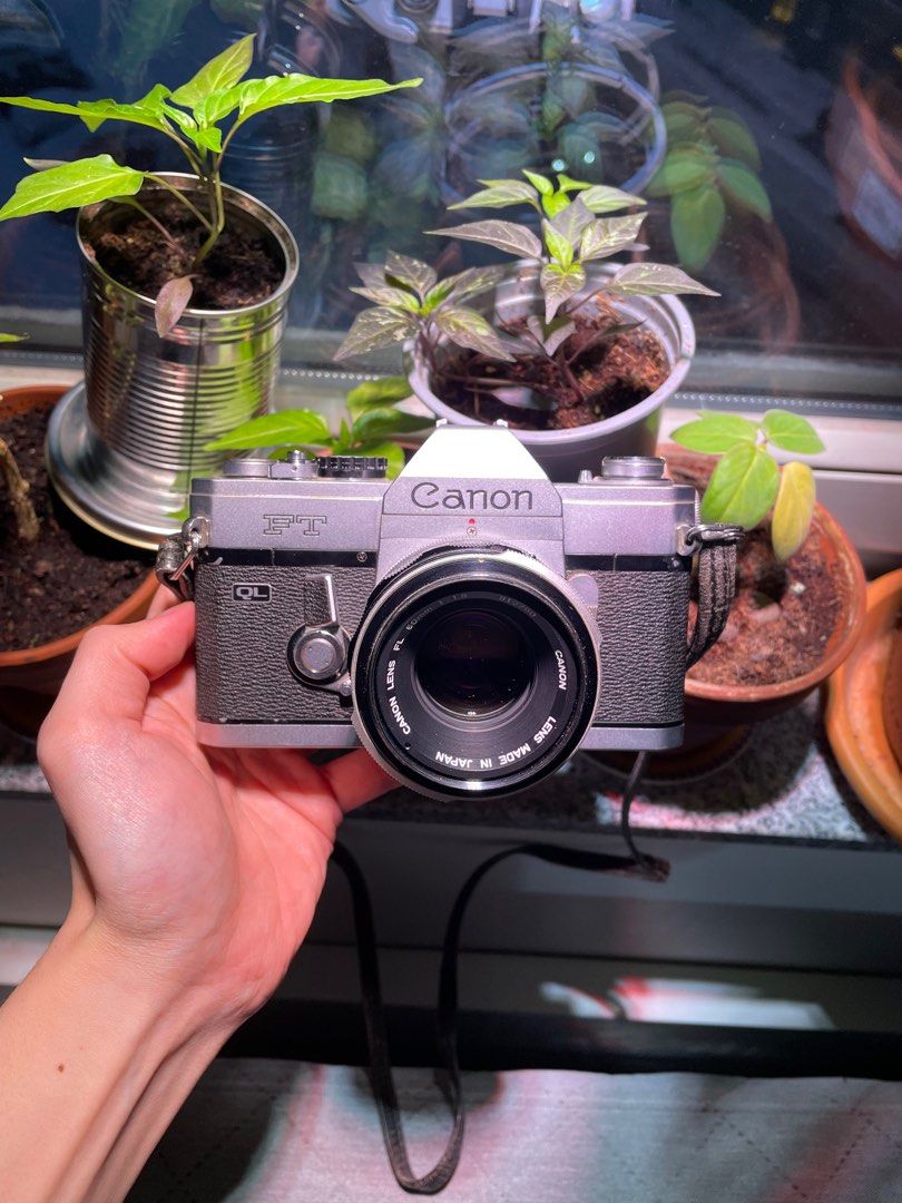 Canon FT SLR Film Camera + 50mm f1.8, Photography, Cameras on Carousell