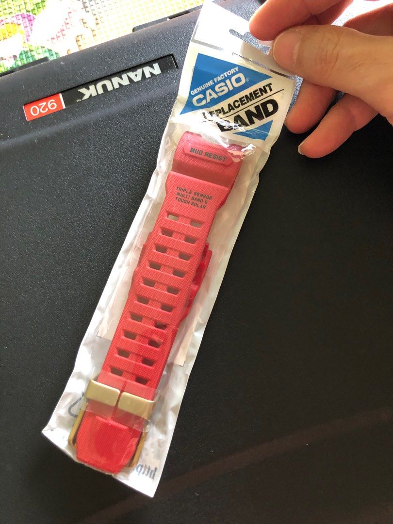 Casio mud master GWG 1000GB 4A red strap, Men's Fashion, Watches ...