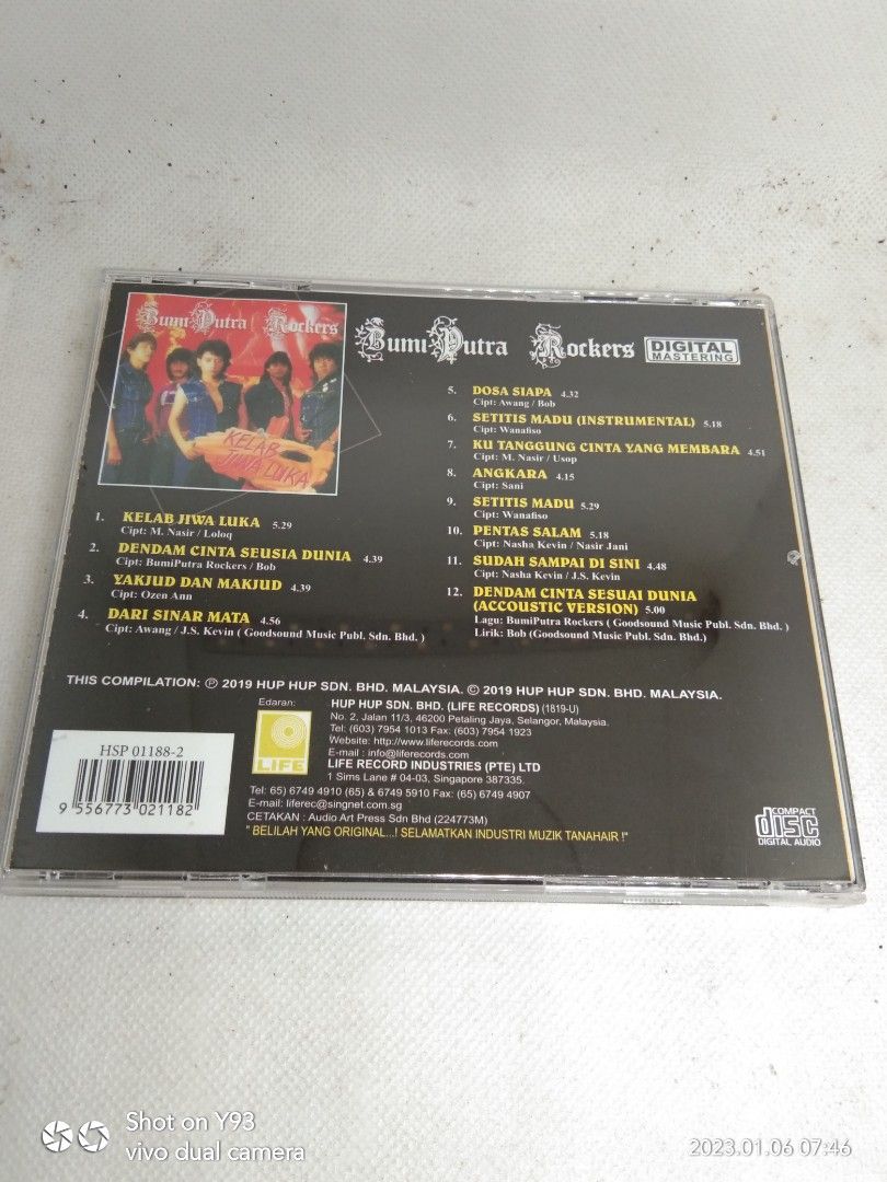 Cd bumi putra rockers kelab jiwa luka, Hobbies & Toys, Music & Media ...
