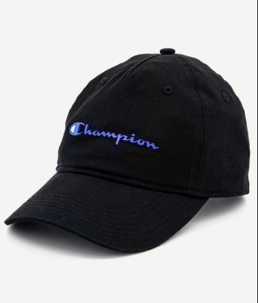 Champion Men's Brand Logo Adjustable Brand Logo Cap, Black/Blue, Men's ...