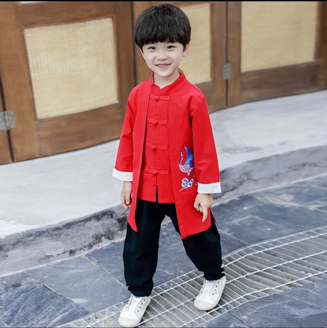 Chinese Costume Boy 6-8 years old, Babies & Kids, Babies & Kids Fashion ...