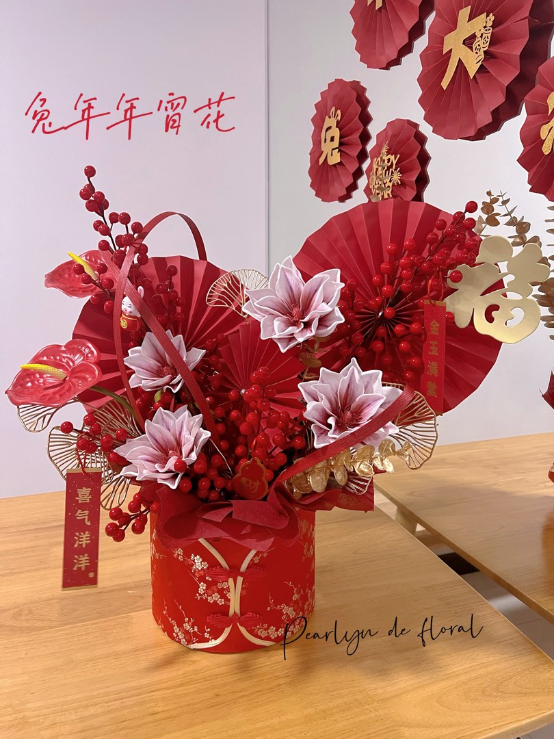FREE DELIVERY | CNY Table-top flower | CNY table Flower | CNY deco ...