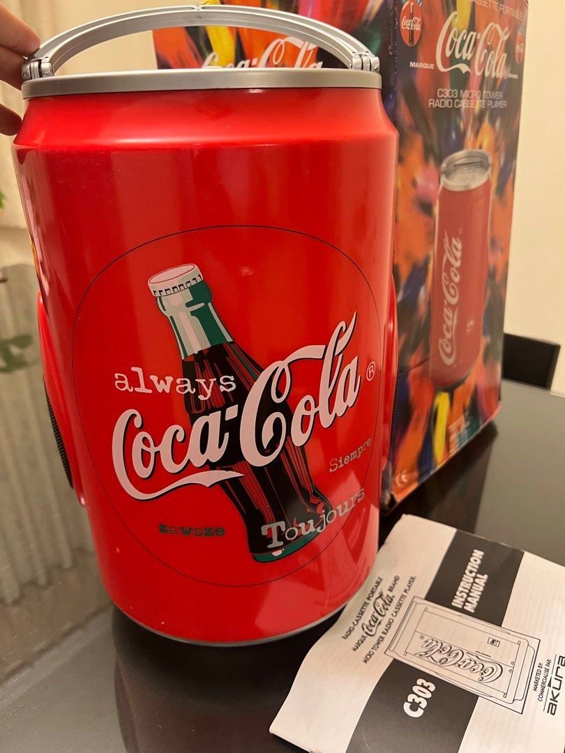 Coca Cola micro tower c303 Radio cassette player, 手提電話, 其他裝置 - Carousell