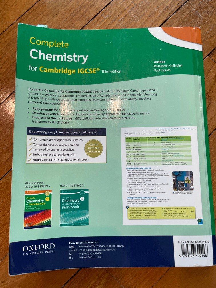 Complete Chemistry for Cambridge iGCSE third ed, Hobbies & Toys, Books ...