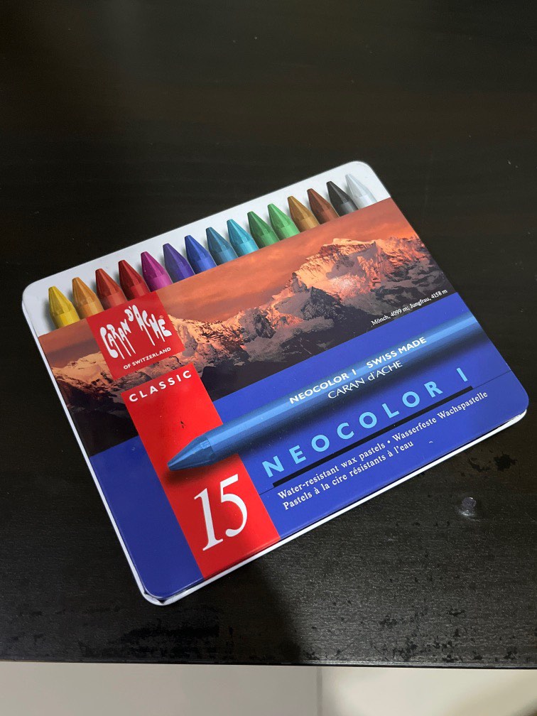 Crayon Carandache Neo color 1 Oil Pastel 15 warna, Desain & Kerajinan Tangan, Alat & Bahan ...