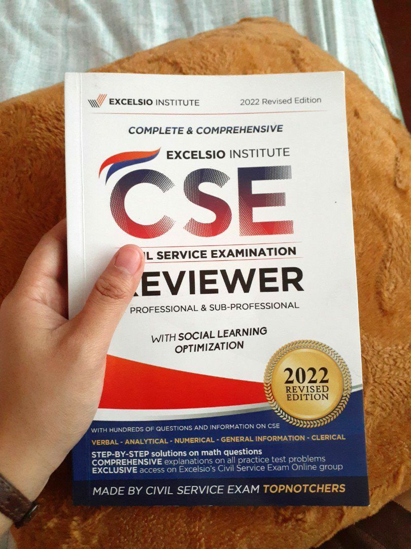 CSE Reviewer - Excelsio Institute, 2022 Revised Edition, Hobbies & Toys ...
