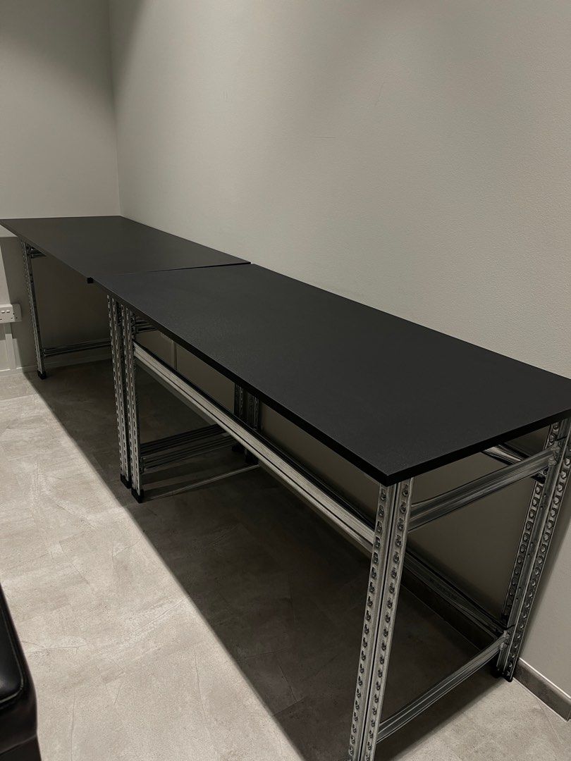 Custom tables with unique aluminium stands, Furniture & Home Living ...