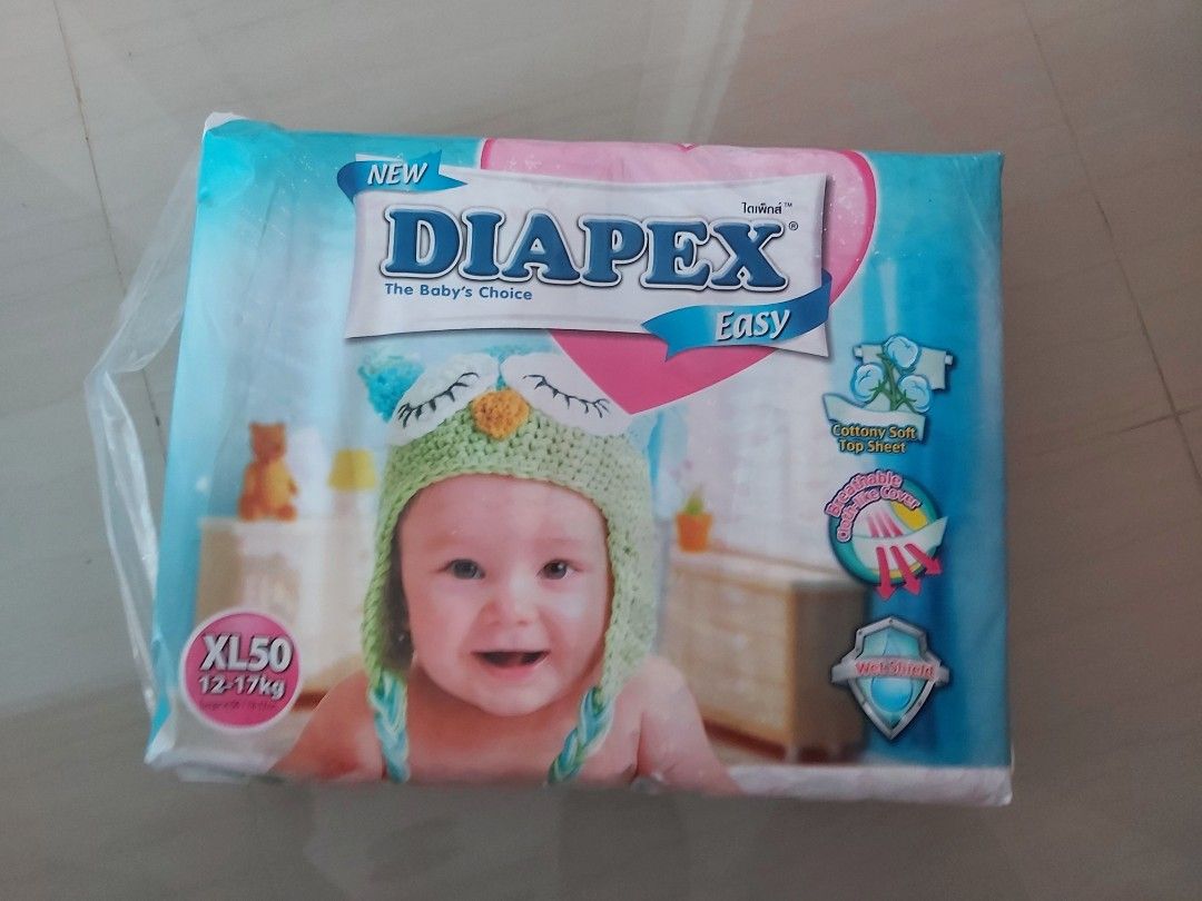 Diapex S/M/L/XL Baby Tape Diapers, Babies & Kids, Bathing & Changing ...