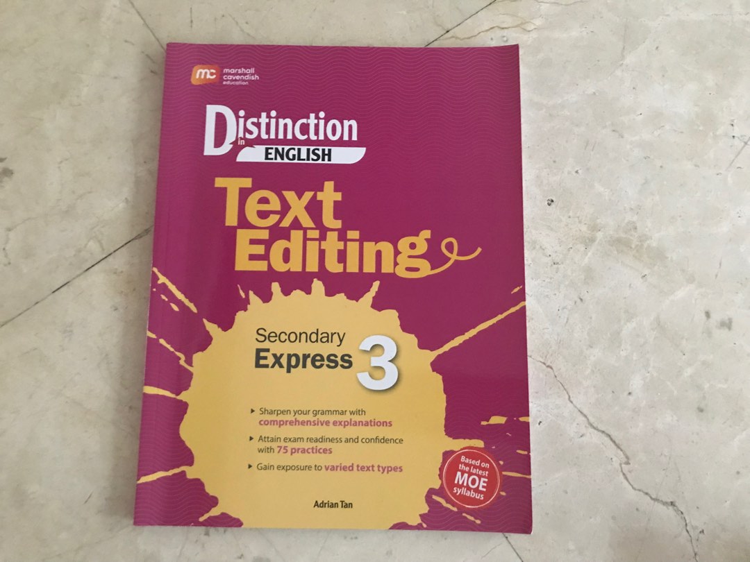 Distinction English Text Editing Secondary Three, Hobbies & Toys, Books ...