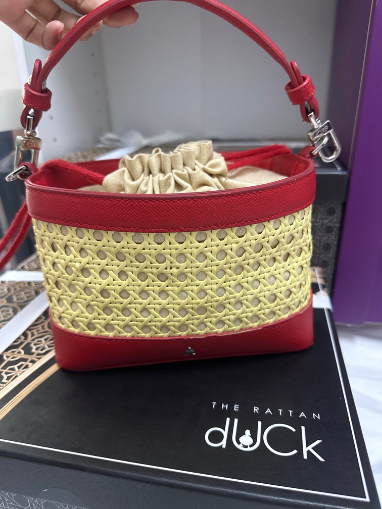 Duck Dayang rattan bag in red, Women's Fashion, Bags & Wallets, Cross ...
