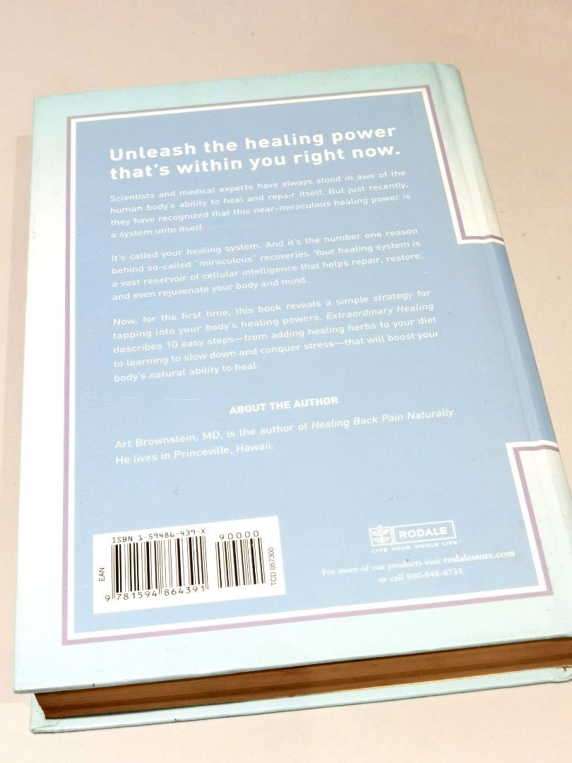 Extraordinary Healing Book By Art Brownstein, Hobbies & Toys, Books ...
