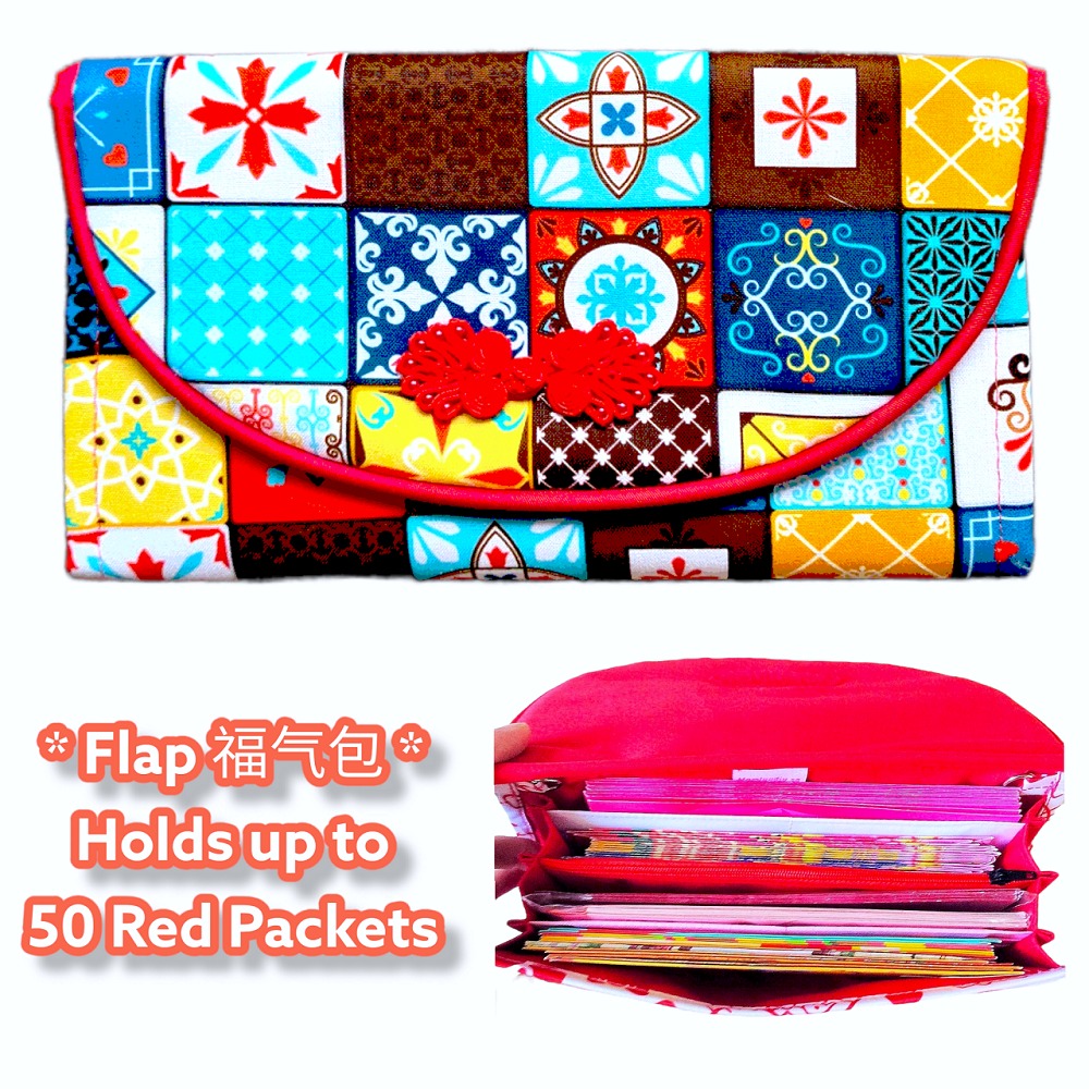 FLAP Ang Bao Organizer | Pouch for Red Packets | Flap Organiser 50 Red ...