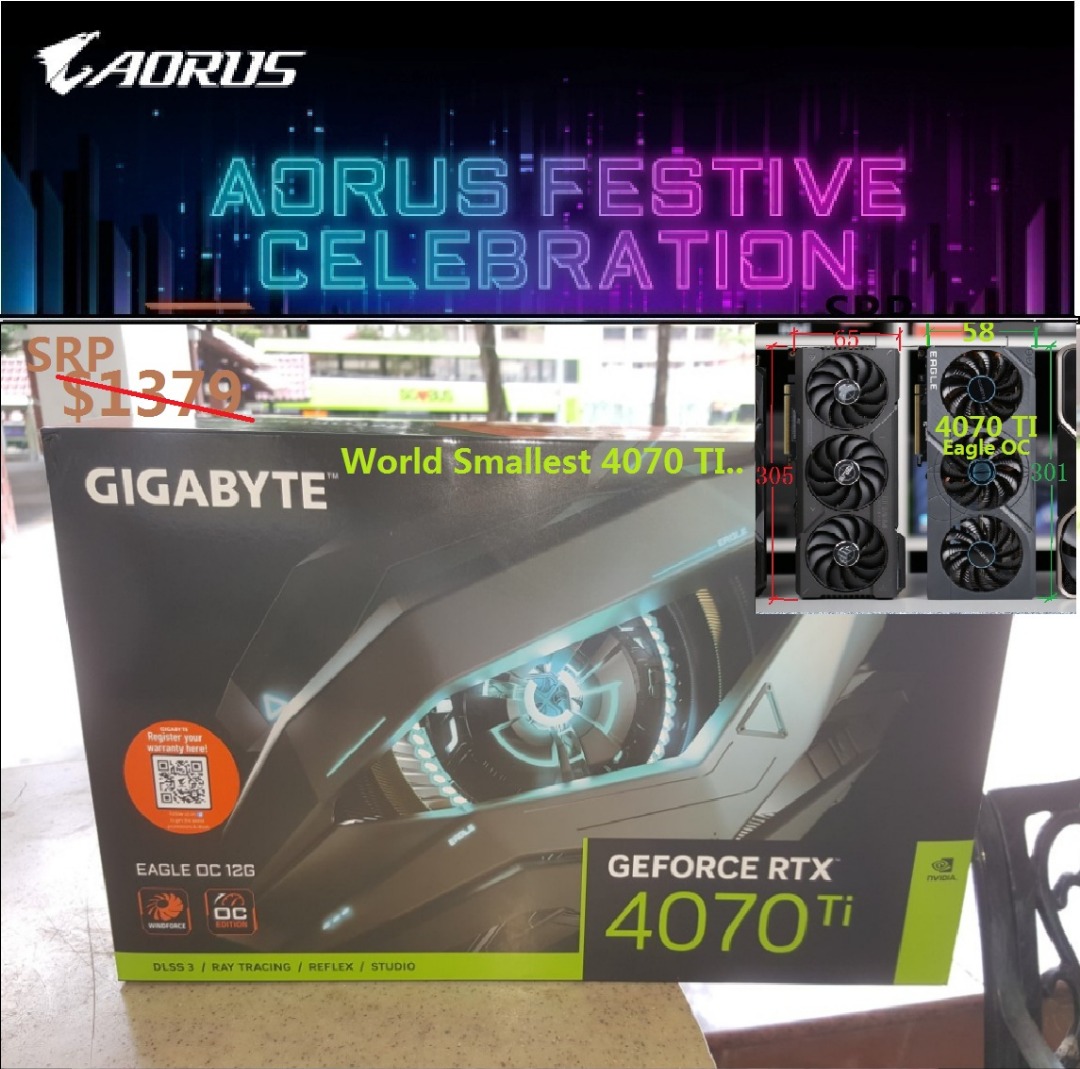 Gigabyte RTX 4070 Ti EAGLE OC 12G 4070Ti 4070 Ti RTX4070Ti RTX4070 12GB ...