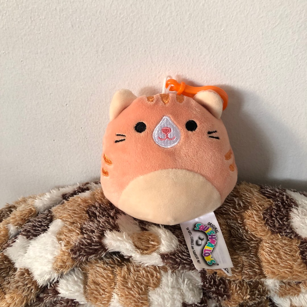 Gigi the orange cat squishmallows keychain clips, Hobbies & Toys, Toys ...