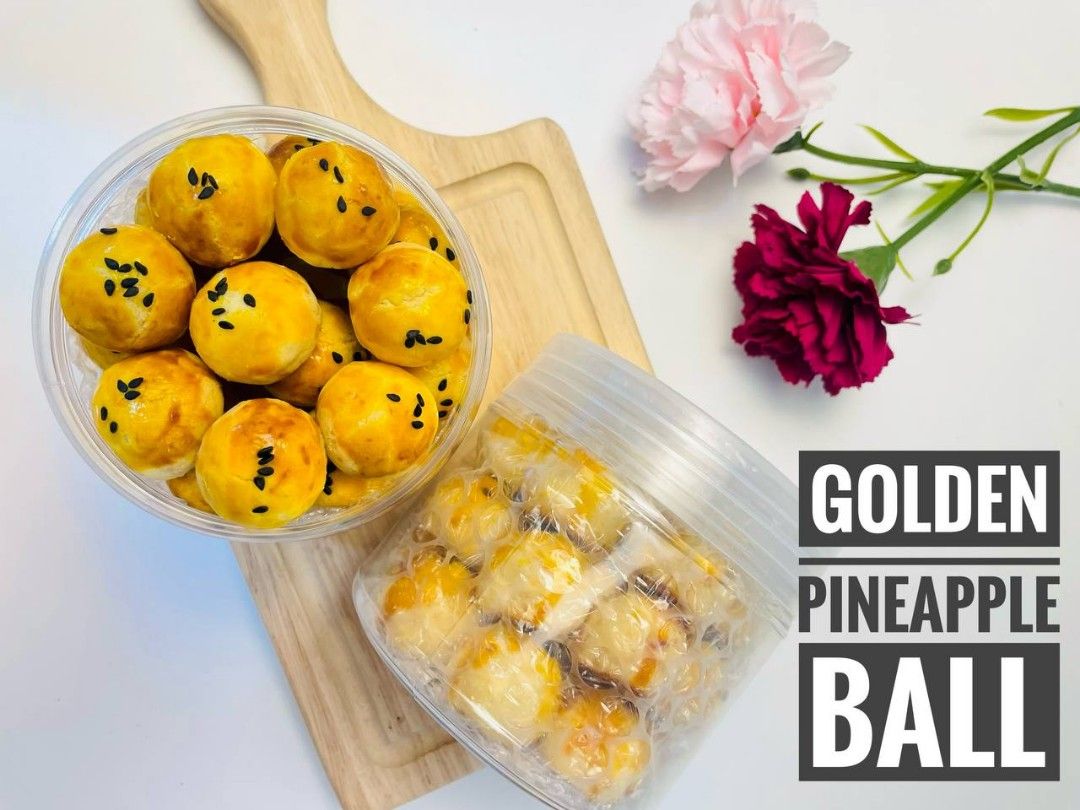 Golden Pineapple Ball (HALAL), Food & Drinks, Homemade Bakes on Carousell