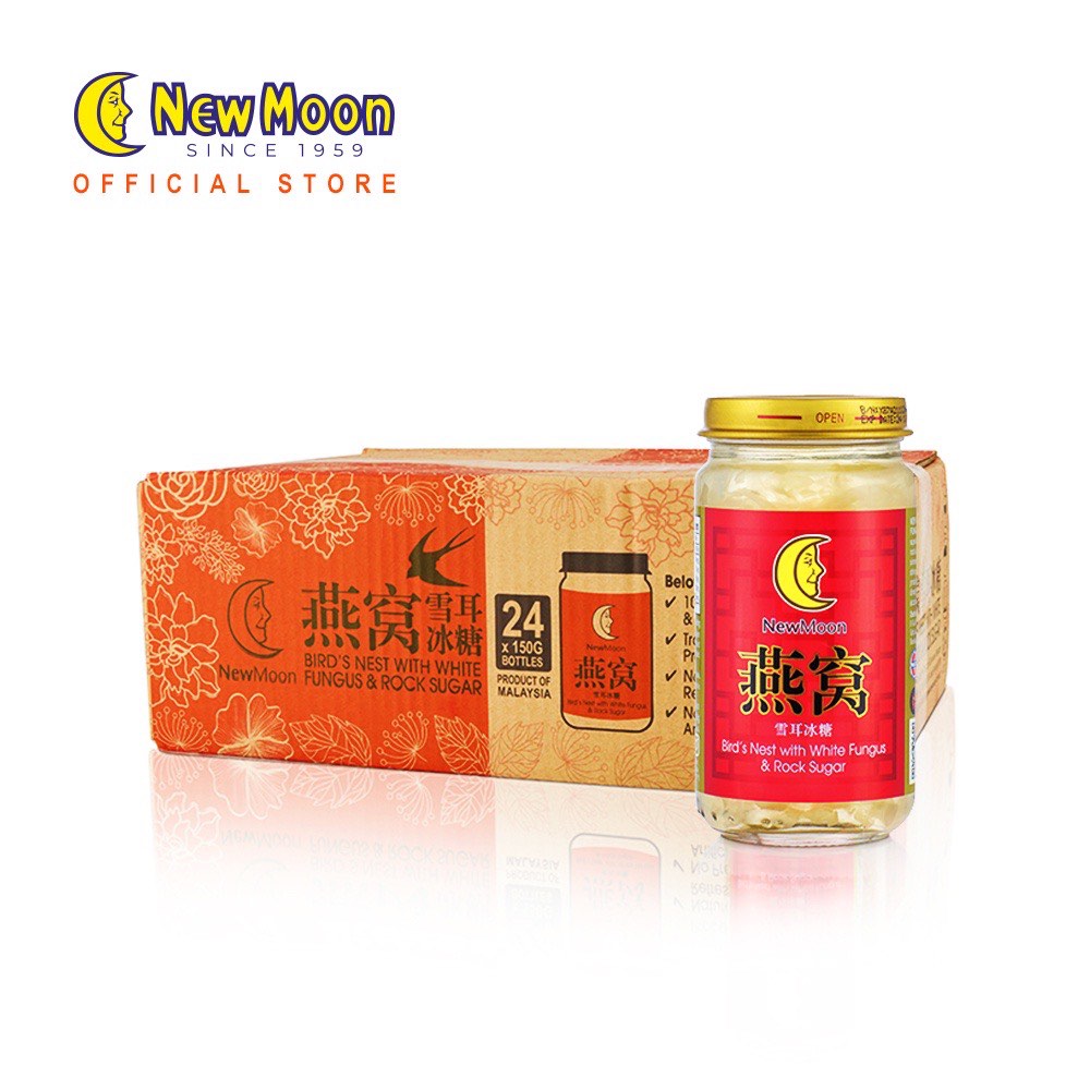 HALAL New Moon Bird Nest white fungus rock sugar, Health & Nutrition ...