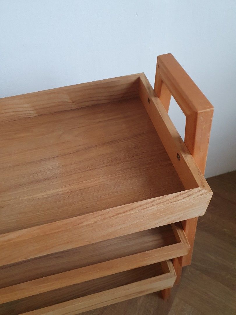 Hipvan 3-tier stackable wooden shelves, Furniture & Home Living ...