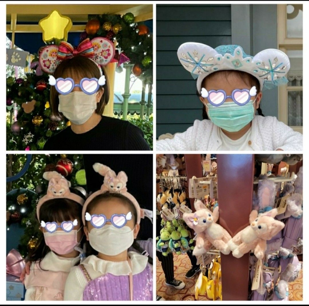 HKDL Minnie Linabell Elsa headband / magnet / wooden ema / starter set ...