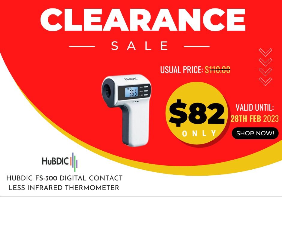 HuBDIC Contactless IR Digital Thermometer (Object mode available ...