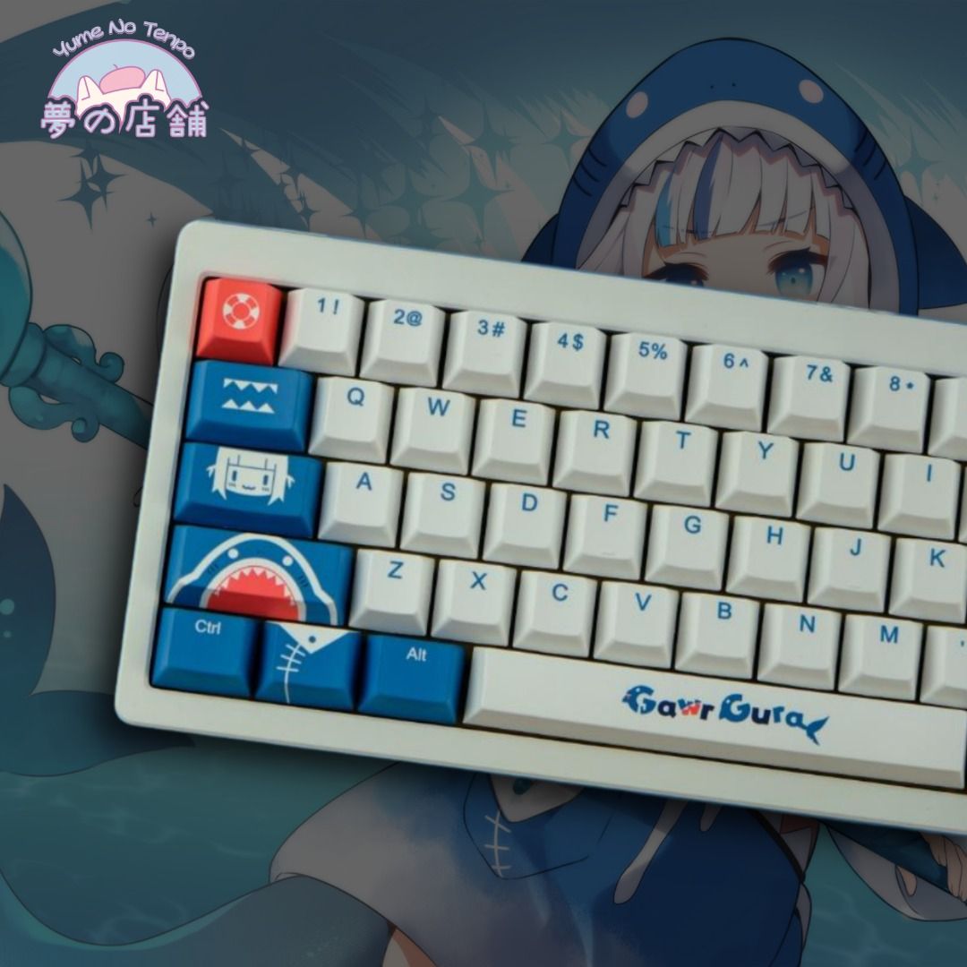 [IN STOCK] Gawr Gura Keycaps | English Keycaps | Cherry Profile | PBT ...