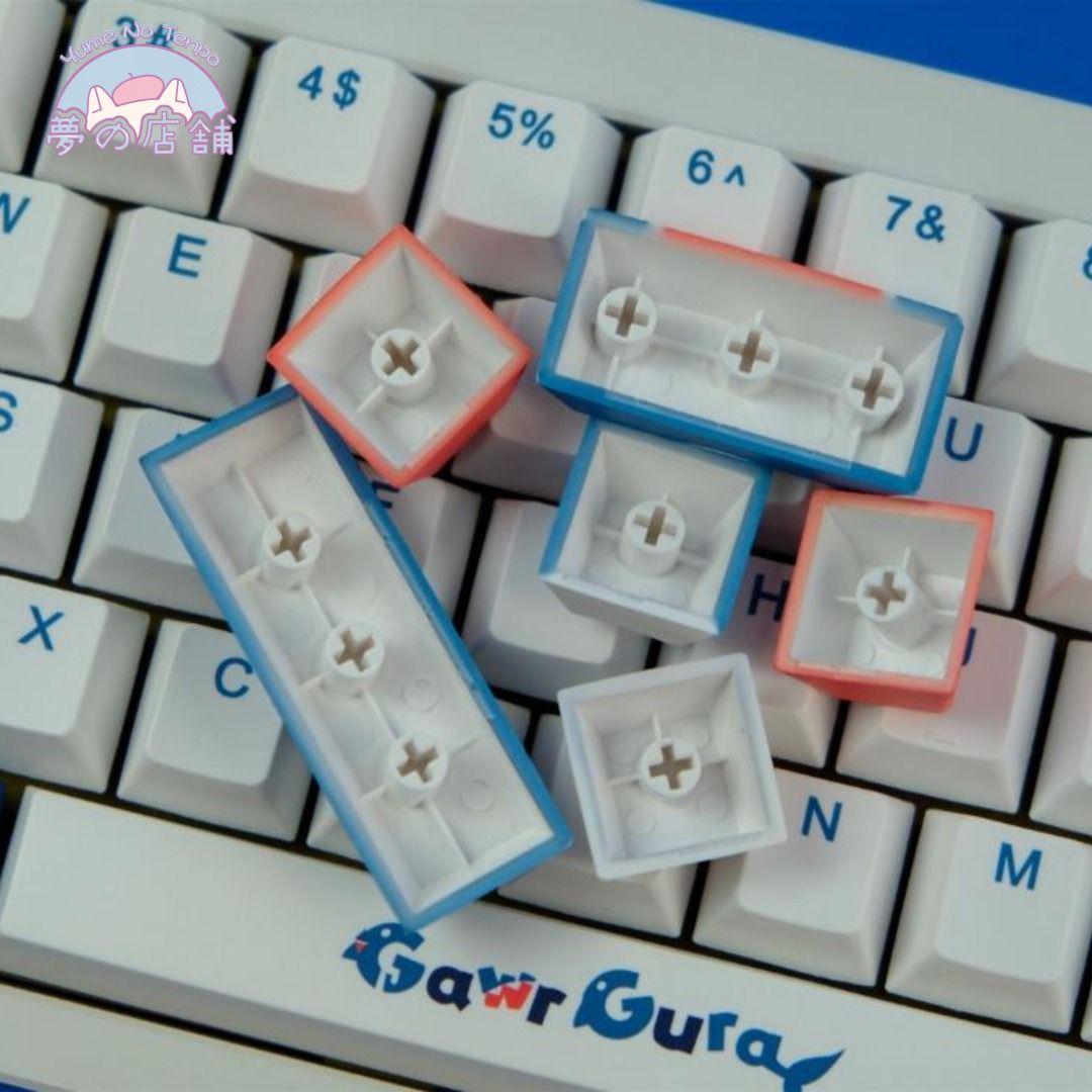 [IN STOCK] Gawr Gura Keycaps | English Keycaps | Cherry Profile | PBT ...