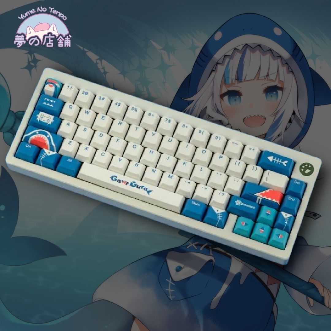 [IN STOCK] Gawr Gura Keycaps | English Keycaps | Cherry Profile | PBT ...