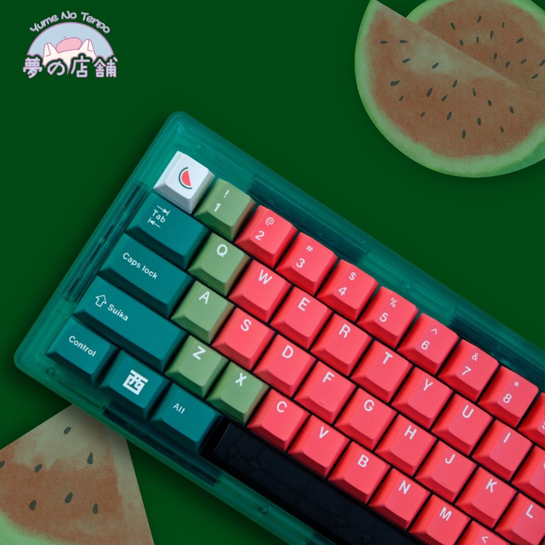 [IN STOCK] Watermelon Keycaps | English Keycaps | Cherry Profile | PBT ...