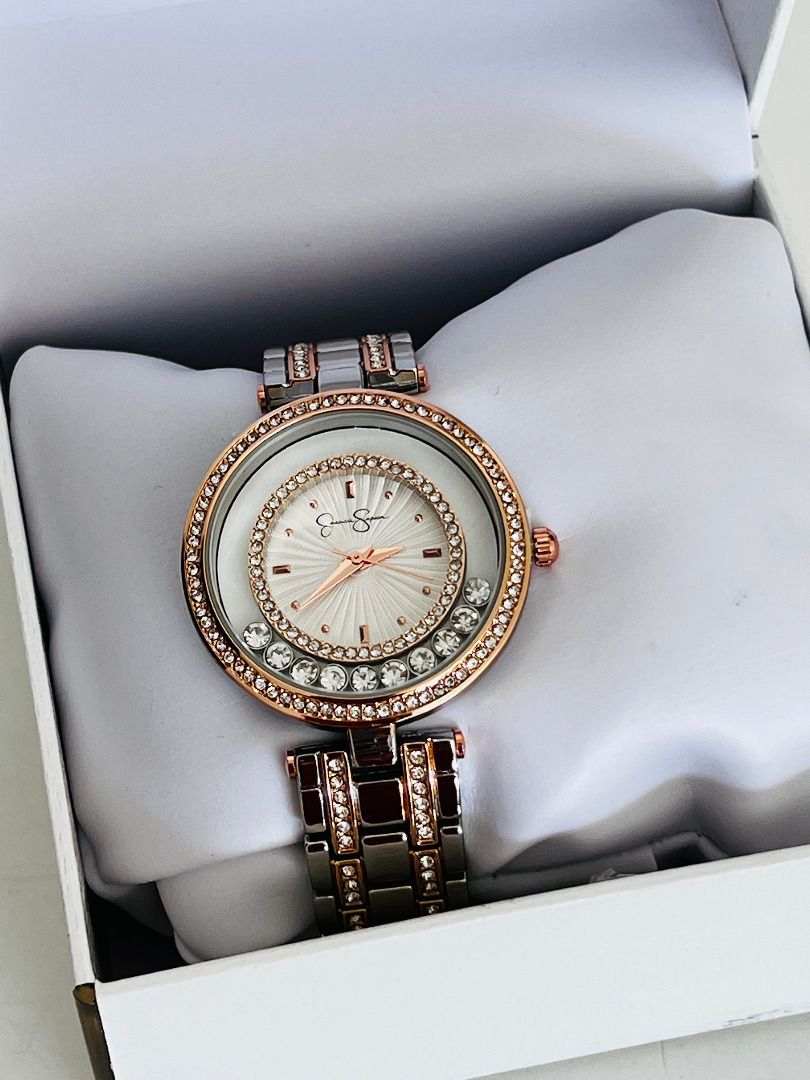 JESSICA SIMPSON TWO-TONE SILVER AND GOLD MOTHER OF PEARL FLOATING ...