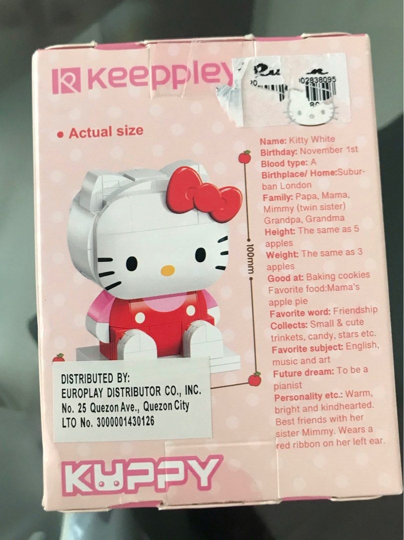 Keeppley Hello Kitty series building blocks - kitty white, Hobbies ...