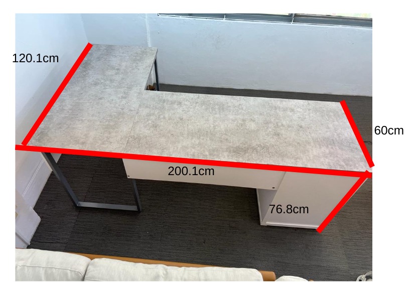 L shaped Table with drawer from Mei Cha. ( 3 avaliable), Furniture ...