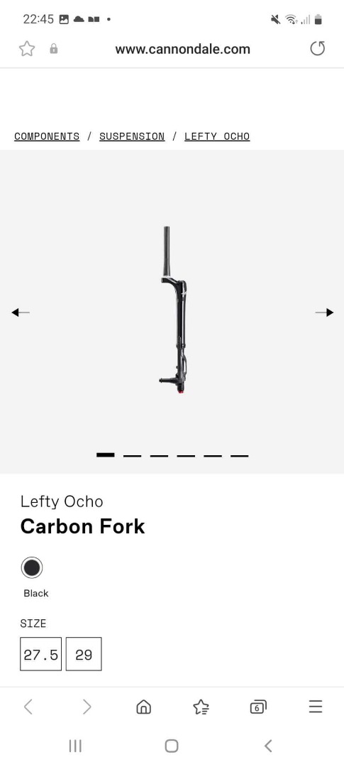 Lefty Ocho Carbon Fork 29" 2022, Sports Equipment, Bicycles & Parts ...